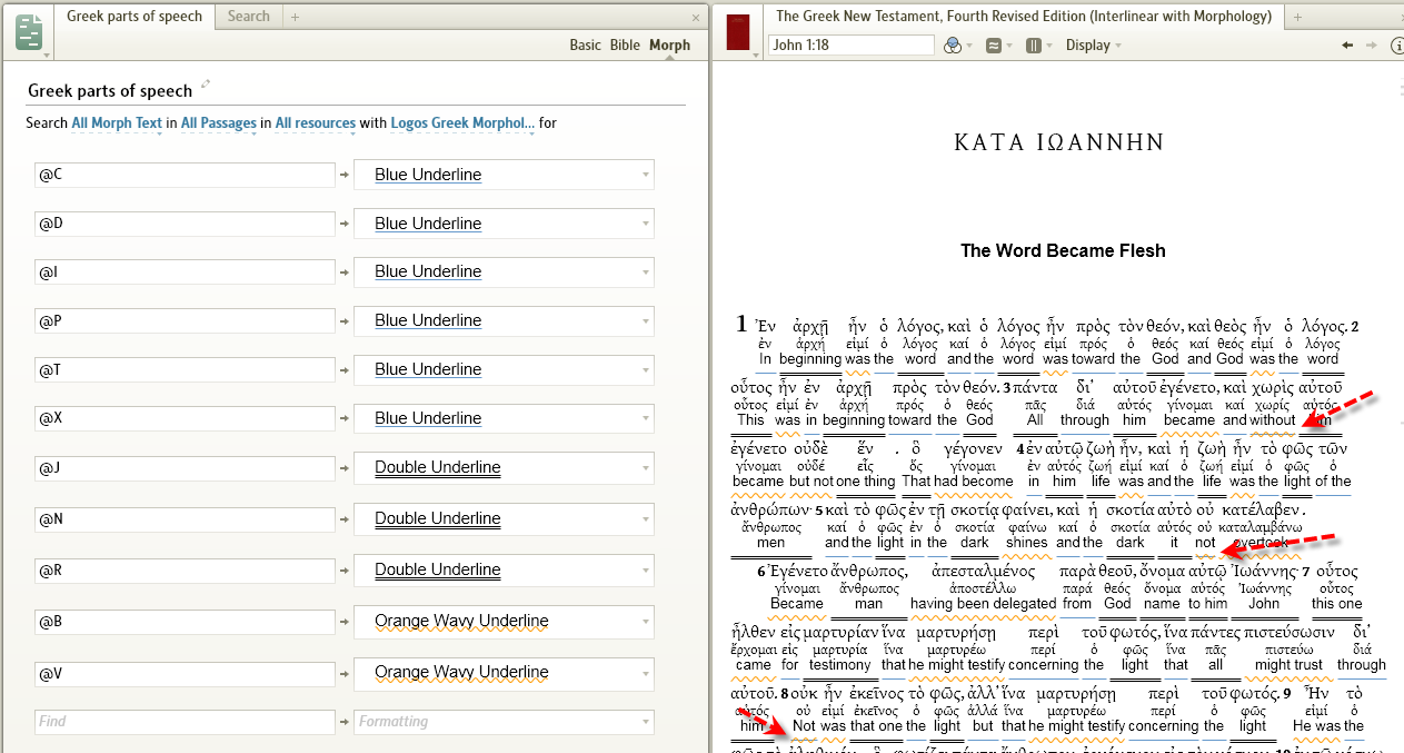 Another Greek morphology / visual filter easy question — Logos Community